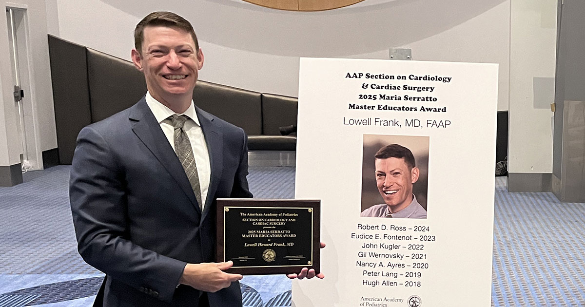 Lowell Frank, MD, honored with 2025 Maria Serratto Master Educator ...